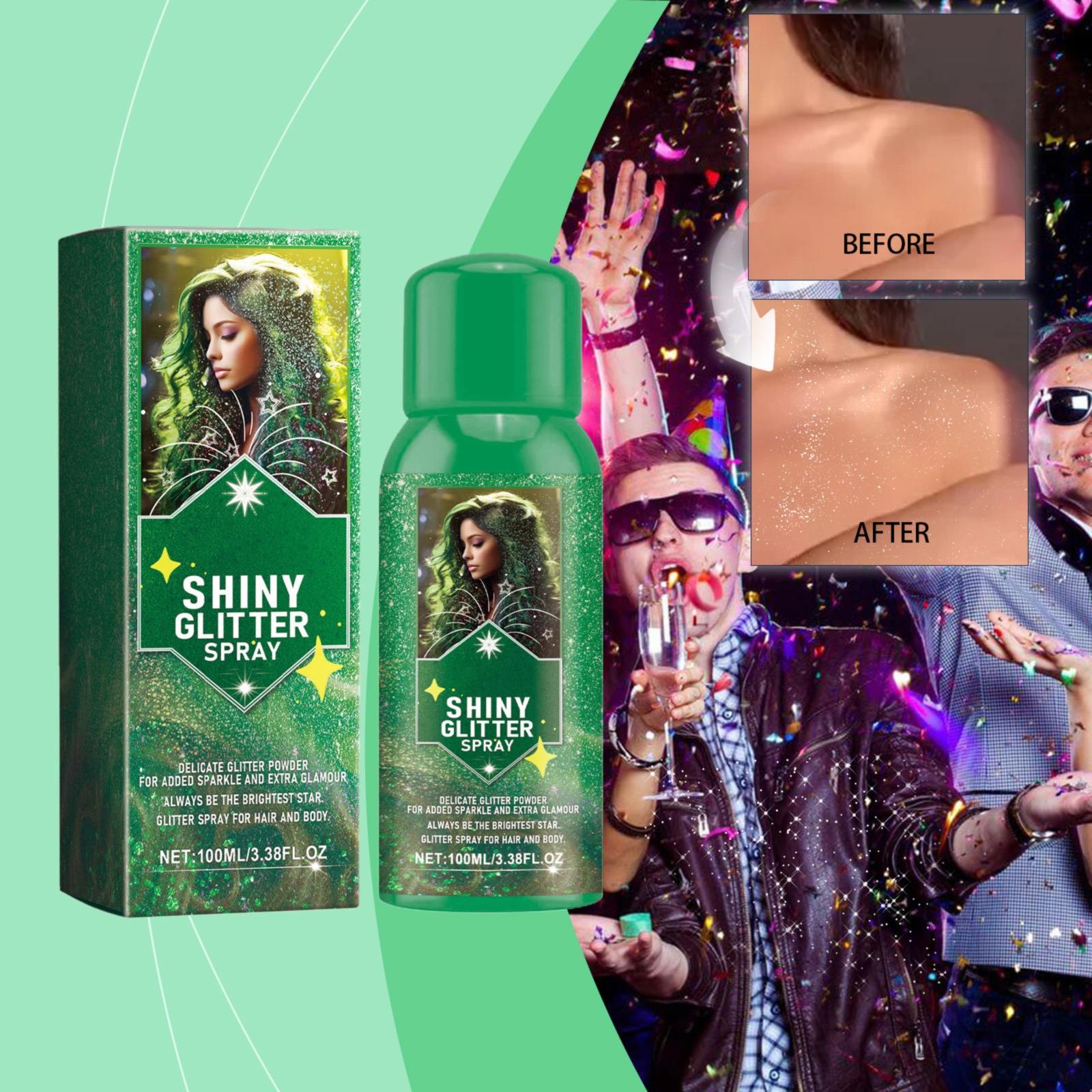 Awwp Green Spray Body Glitter Body Highlight Powder Body Glitter ...